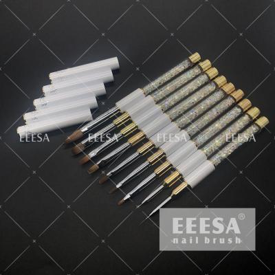 China Crystal Handle Nail Brush Set Acrylic Nails Gel Nails Painting Brush for sale