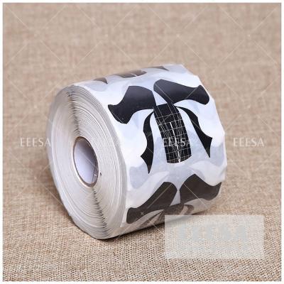 China 500pcs Clear PVC Nail Form Dual Shape Gel Nail Forms for Salon Nails for sale