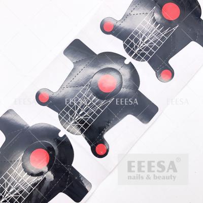 China Stiletto Edge Nail Shape Gel Forms Custom Paper Nail Extension Holder for sale