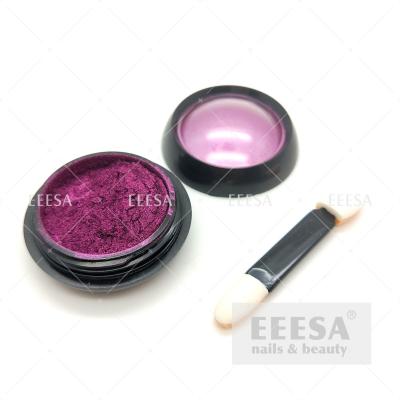 China Colorful Nail Art Decoration Chrome Mirror Effect Red Pigment Powder For Nails for sale