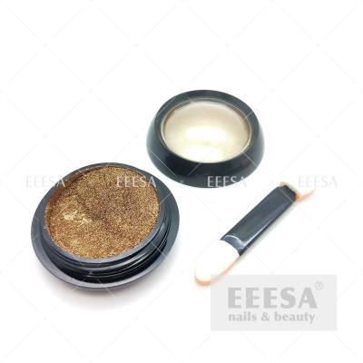 China Wholesale Gold Color Chrome Mirror Effect Powder Pigment For Nails for sale