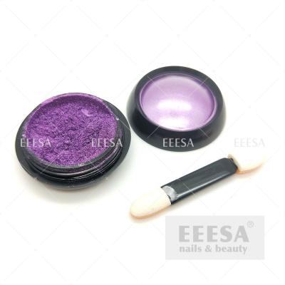 China Nail Decoration Art Purple Mirror Effect Acrylic Chrome Nail Pigment Powders for sale