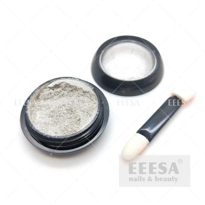 China Beautiful Art Nails Silver Mirror Effect Chrome Nail Art Pigment Powder for sale