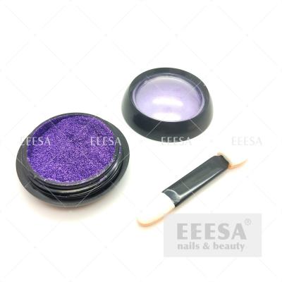 China Purple Luxury Magic Mirror Effect Chrome Nail Art Pigment for sale