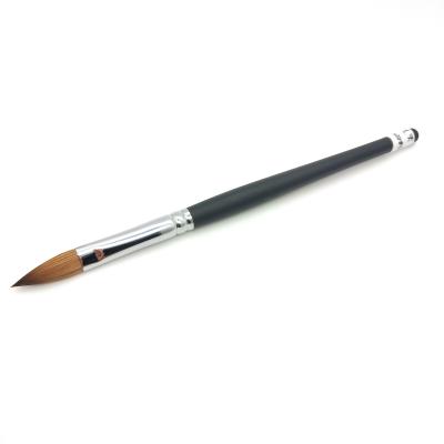 China Big Size #14 24mm Wood Oval 100% Kolinsky Natural Hair Nail Acrylic Brush for sale