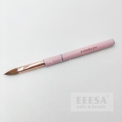 China Custom Size 12 Size Pure Kolinsky Sable Hair Art Acrylic Nail Brush for sale