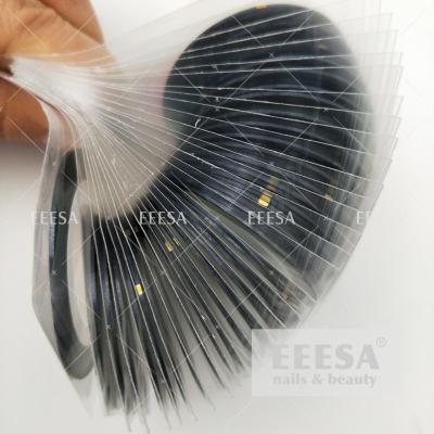 China Nails Design Laser Black Metalic Chrome Stripe Tape Line Nail Art Decoration Yarn for sale