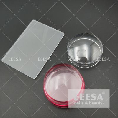 China Pink Fashion Nail Decoration 3.5Cm With Plate Jelly Head Stamper Plate Tools for sale