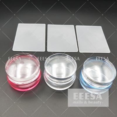 China Blue 3.5Cm Manicure Diy Tool Nail Art Stamper Stamping Plates for sale