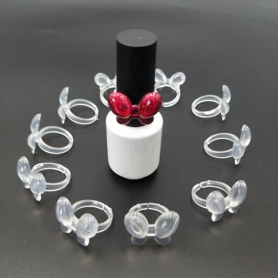 China Clear Transparent Butterfly Shape Nail Gel Polish Color Display Ring Tips for sale