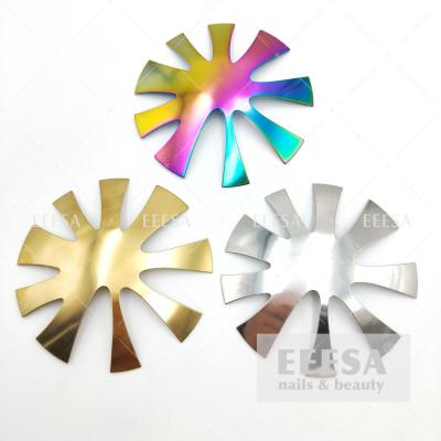 China Holographic Silver Gold Tool For Nails Easy Deep French Oval V Shape Smile Line Nail Cutter for sale