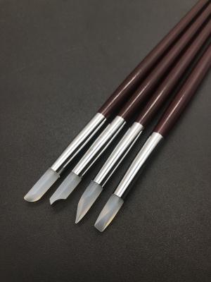 China Cip Angle Flat Chisel Cup Round Nails Accesories Silicon Silicone Nail Brush Art Tools for sale