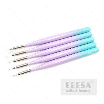China Custom Private Logo Painting Drawing Stripping 5Mm Fine Nail Art Liner Brush for sale