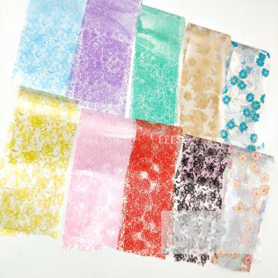 China Blue Purple Green Red Pink White Gold Black Lace Flower Printing Decal Nail Art Foil for sale