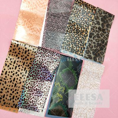 China Unique Camouflage Sticker Dragon Snake Skin Leopard Nail Art Transfer Foils for sale