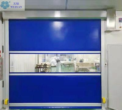 China Industrial Custom Fast Interior Automatic Roller Shutter Door Aluminum High Speed Roll up PVC Door for sale