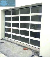 China Sliding 50mm 5000mm Height Glass Panel Garage Doors for sale
