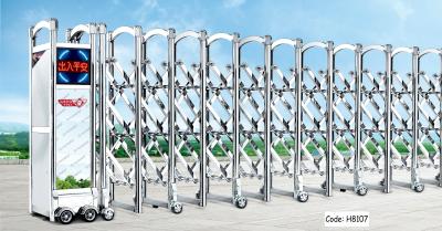 China 1600mm Height 15m/Min Stainless Steel Retractable Sliding Gate for sale