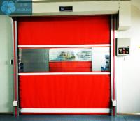 China Red 1.2m/S 0.8mm Curtain PVC Roller Shutter Doors for sale