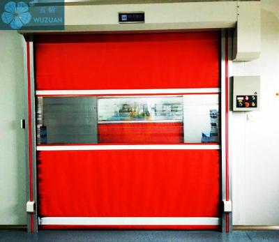 China Red 1.2m/S 0.8mm Curtain PVC Roller Shutter Doors for sale