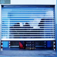 China Transparent 1.5m/S 4500mm Width High Speed Roll Up Doors for sale