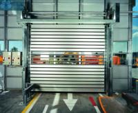 China Aluminum SD00012 1.5 Mm Fast Roll Up Door With Radar Sensor for sale