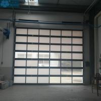China Full View 240V DC 25cm/S Glass Panel Garage Doors for sale