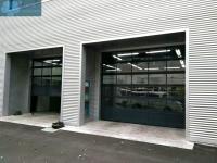 China Full View 240V DC 25cm/S Glass Panel Garage Doors for sale