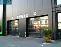 China Aluminium Alloy 4m Rail 4000mm Wide Glass Panel Garage Doors for sale