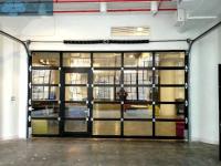 China UV Proof 3mm 5000mm Width Glass Panel Garage Doors for sale