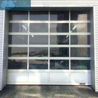 China 3m Height Glass Panel Garage Doors for sale