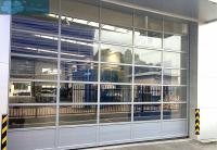 China 220V 2.5mm Galvanized Steel PC Glass Panel Garage Doors for sale
