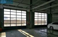 China Electrical 0.426mm 3000mm Height Clear Glass Garage Doors for sale