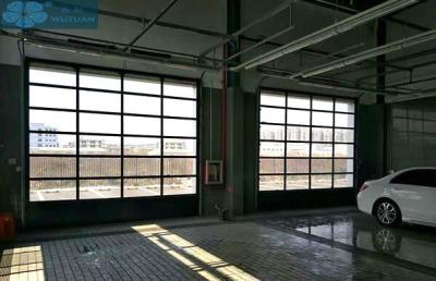 China Electrical 0.426mm 3000mm Height Clear Glass Garage Doors for sale