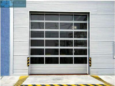 China 0.326mm 3m Rail Polycarbonate Glass Panel Garage Doors for sale