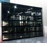 China Transparent 220V 40mm Sliding Glass Garage Doors for sale