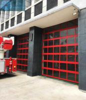 China Fire Resistant 40mm 3mm Hinge Glass Panel Garage Doors for sale
