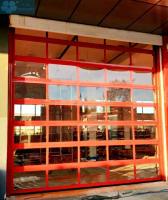 China Fire Resistant 40mm 3mm Hinge Glass Panel Garage Doors for sale
