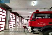 China Fire Resistant 40mm 3mm Hinge Glass Panel Garage Doors for sale