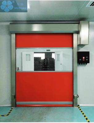 China Red 2m/S 2mm Steel High Speed Industrial Doors for sale