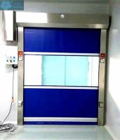 China Steel Frame 1.2m/S 1.5mm Curtain PVC Roller Shutter Doors for sale
