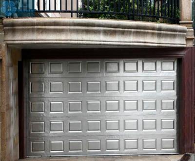China Easy Installation 4cm Silver Color Insulated Sectional Doors for sale