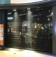 China 4000mm Width 16mm Tube Security Transparent Rolling Shutters for sale