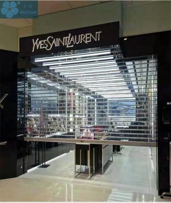 China 12mm Bar Polycarbonate Clear Roller Shutters For Store for sale