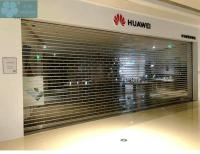 China 5000mm Width 16mm Tube Clear Roller Shutters For Shopping Mall for sale