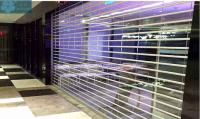 China 1.8mm Sturdy Polycarbonate Slat Clear View Roller Shutters for sale