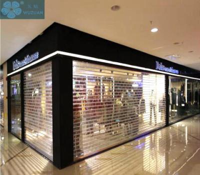 China Polycarbonate 3.0mm 9mm Bar Clear Plastic Roller Shutter Doors for sale