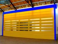 China 3m Height  0.6 M/S Roll Up Security Shutters With PVC Window for sale