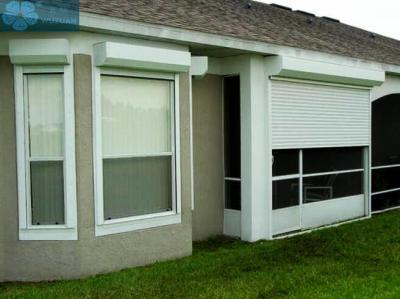 China 0.25mm Aluminum Hurricane Window Shutters With PU Foam for sale