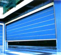 China Blue 1.2mm Curtain 0.25KW Fireproof Garage Door for sale